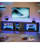 Amazon.com: Bestier LED TV Stand for 55/60/65 Inch TV, Gaming ...