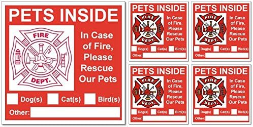 Amazon.com: SecurePro Products Pets Inside Sign with 4 Safety Alert ...