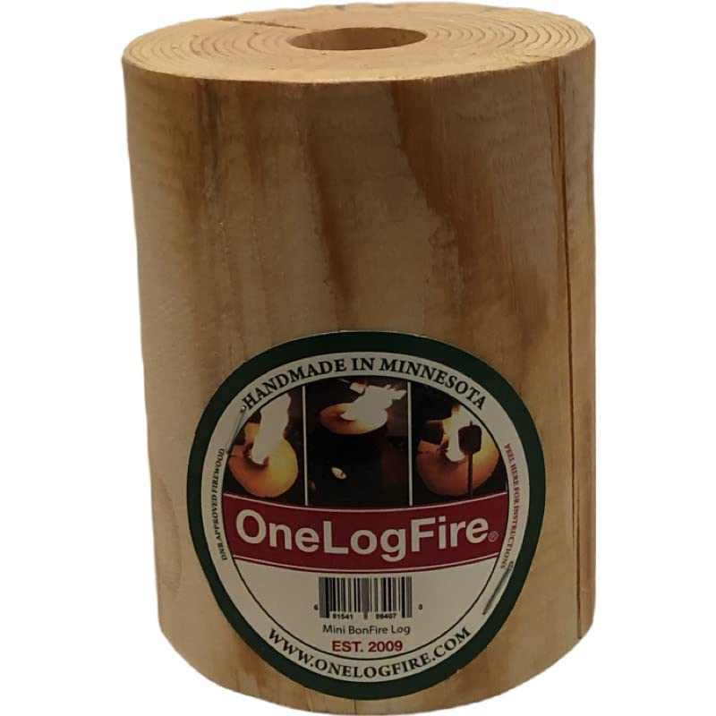 Amazon.com : One Log Fire, Ultra Mini - Single Log Campfire, 100% ...