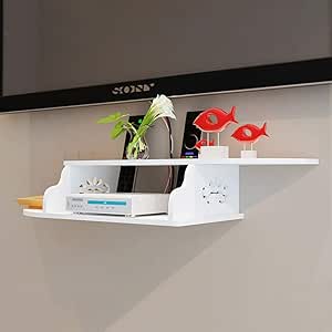 Amazon.com: WiFi Router Set Top Box Storage Shelf Cable Box Wall Shelf ...