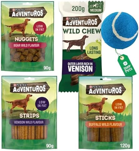Adventuros Nuggets Dog Treats Boar Flavour 90g, Pack of 6 : Amazon.co ...