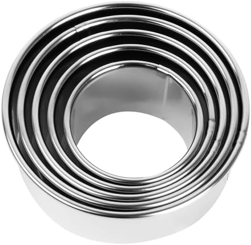 JOKUMO 12 Piece Plain Round Cookie/Pastry Cutter Set Heavy Duty ...