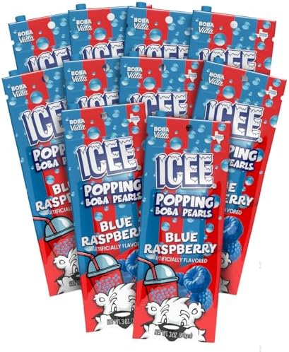 Amazon.com: ICEE by BobaVida Blue Raspberry Popping Boba Pearls | Fun ...
