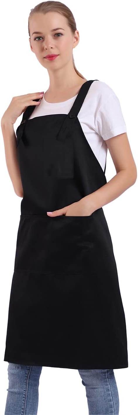BIGHAS H Back Style Apron with Pocket for Women, Men Adjustable Large ...