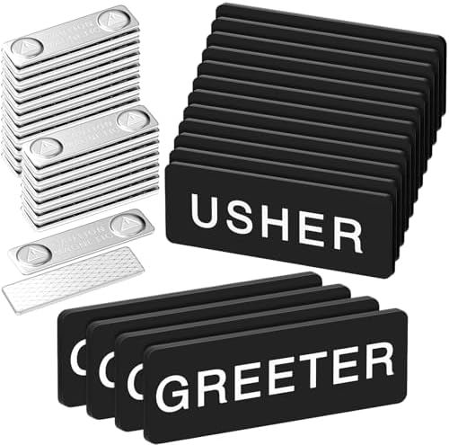 Amazon.com: Fullhawl 12 Pcs Magnetic Usher Badges and 4 Pcs Greeter ...