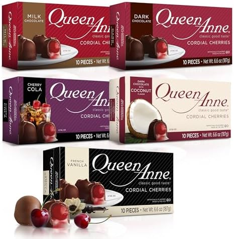 Amazon.com : Queen Anne Chocolate Covered Cordial Cherries Variety Pack ...