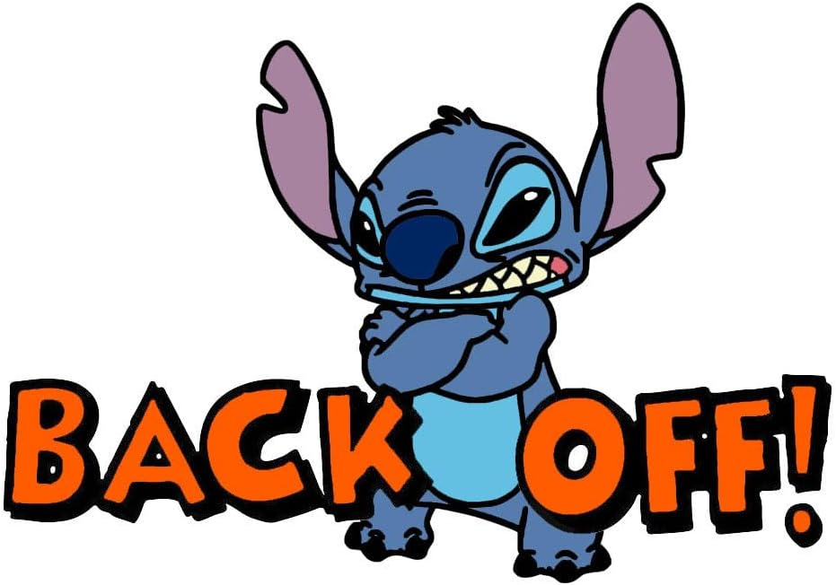 Amazon.com - Back Off, Stitch, Vinyl Decal, Sticker for Cars, Windows ...