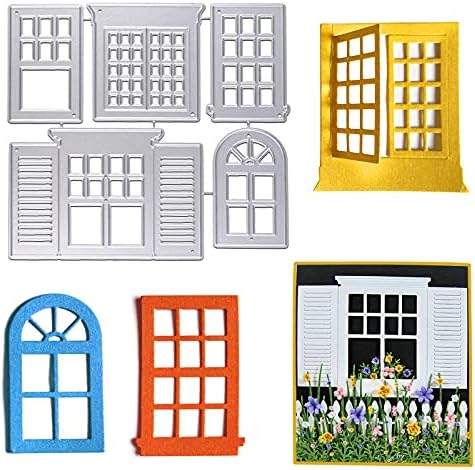Amazon.com : Metal Door Window Frame Lace Background Cutting Dies,Door ...