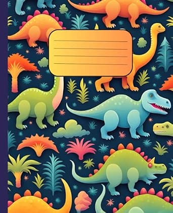 Amazon.com: Dino Notebook : Dinosaur Composition Notebook for Kids ...