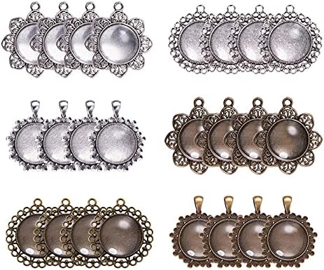 Amazon.com: PH PandaHall 30pcs Blank Bezel Pendant Trays, Vintage ...