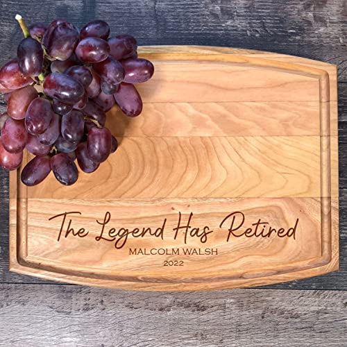 Amazon.com: Retirement Gifts Women Men. Cutting Board. Personalized ...