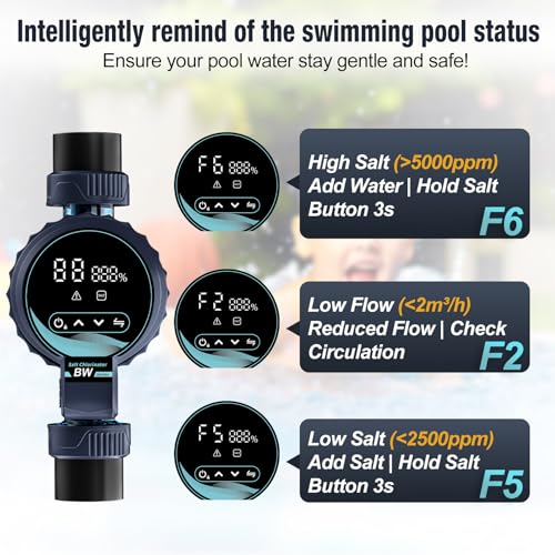 Salt Chlorine Generator for Pools up to 11,000 Gallons, Smart Salt ...