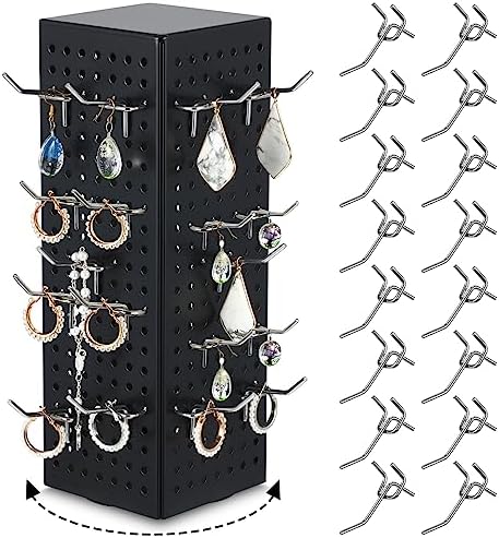 Geelin Rotating Countertop Display Kit with 16 Peg Hooks Four Sided ...