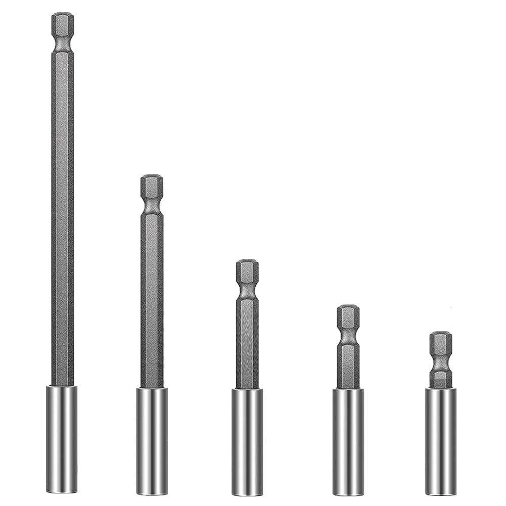 Teocpai 5Pcs Magnetic Bit Holder Extension 1/4" Hex Shank Drill Bit ...