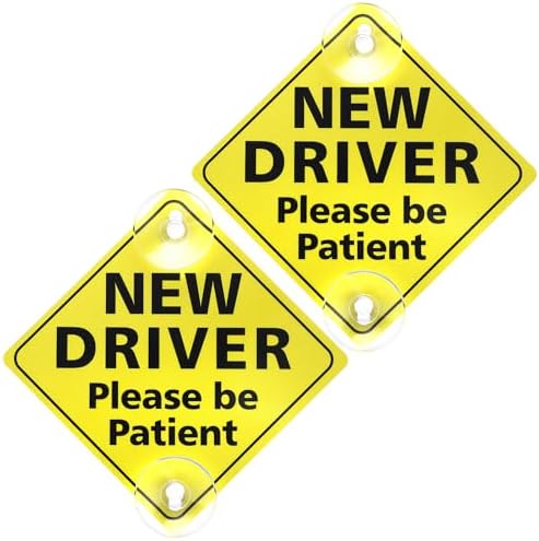 Amazon.com: Amabro 2PCS New Driver Car Signs, Reflective Please Be ...