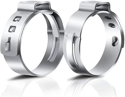 Amazon.com: 50Pcs 6mm-7mm Single Ear Hose Clamp Hose Crimp Clamps Ear ...