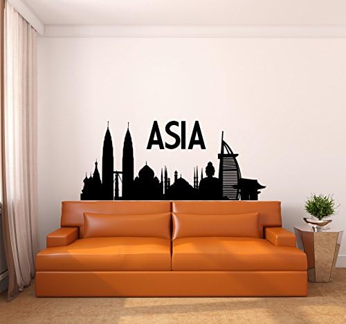 Asia World Landmarks Wall Decal Sticker Graphic By LKS Trading Post ...