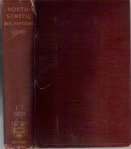 A Text-book of the North-Semitic Inscriptions: G. A. Cooke: Amazon.com ...