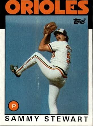 Amazon.com: 1986 Topps Baseball Card #597 Sammy Stewart : Collectibles ...