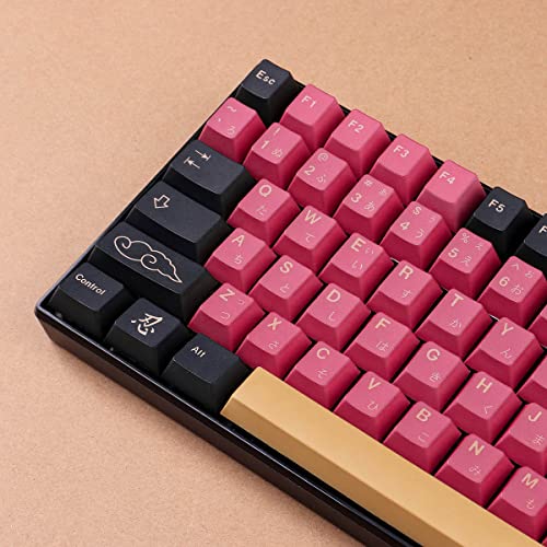 Red Samurai Keycaps 129 Keys Cherry Profile PBT Keycaps Set Fit for ...