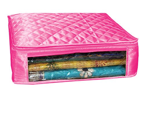 atorakushon® Satin Saree Cover Garments Wardrobe Organizer Pack of 1 ...