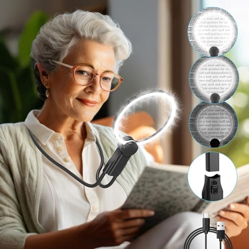 Amazon.com: 10X 30X Large Floor Magnifying Glass with Light and Stand ...