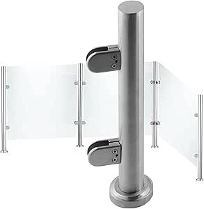 Amazon.com: SUBECO Stainless Steel Glass Railing Post,Customizable ...