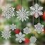 Amazon.com: 54pcs Silver Snowflakes Christmas Tree Decoration ...