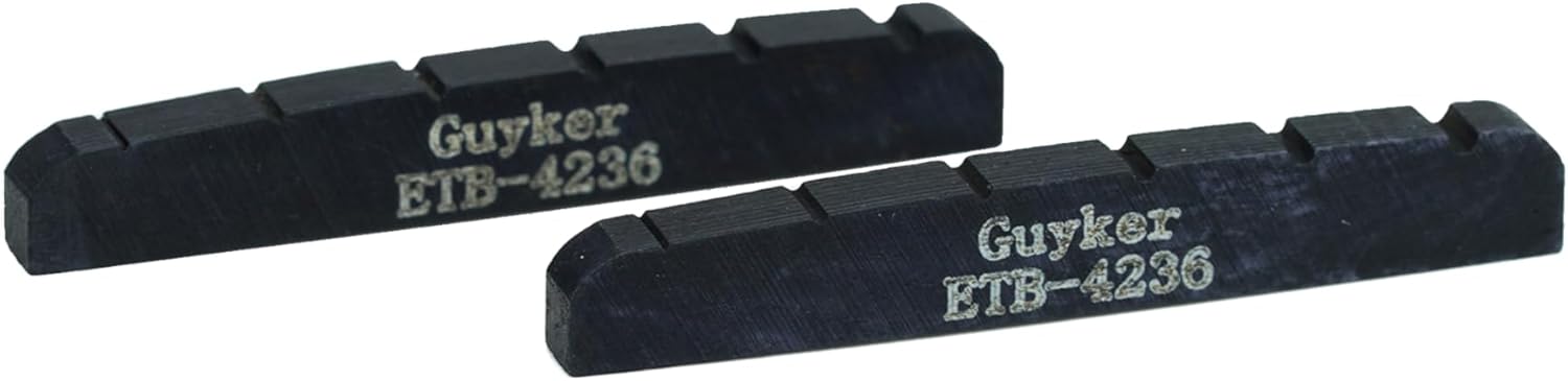 Amazon.com: Guyker 42mm Guitar Bone Nut - Black Pre-Slotted Bone Nuts ...