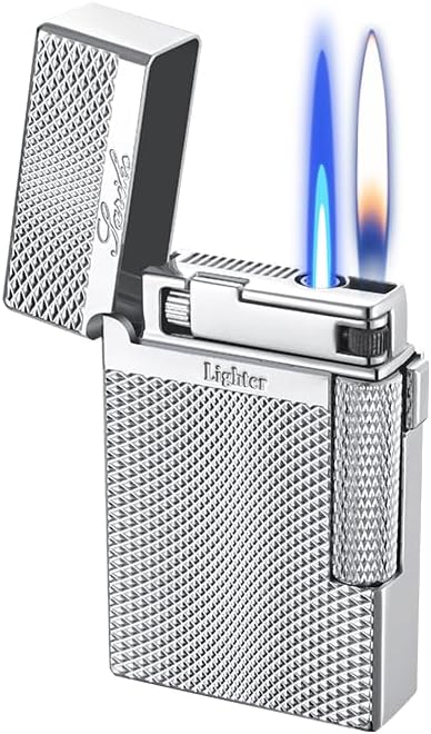 Amazon.com: Traditional Flame Cigar Lighter Inflatable Soft Flame Brass ...