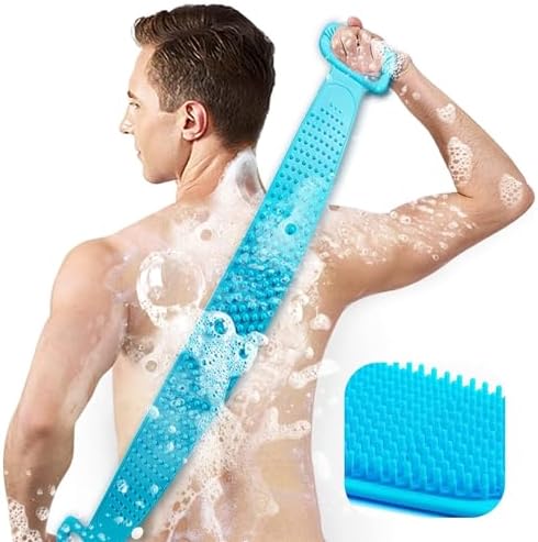 Amazon.com : Exfoliating Back Scrubber with Handles, 38.5 Inch Double ...