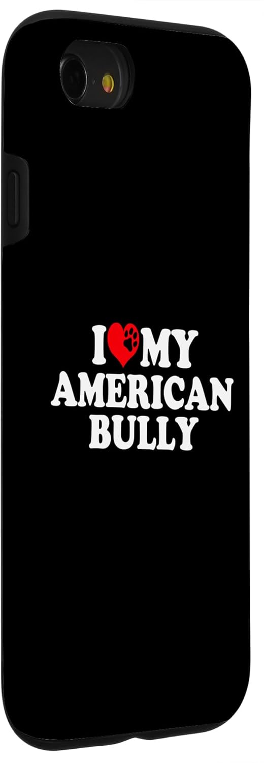 Funda para iPhone SE (2020) 7 8 I Love My American Bully – Yaxa Guatemala