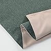 Amazon.com: AMBERIS Bed Runner Blue-Green, Imitation Linen Decorative ...