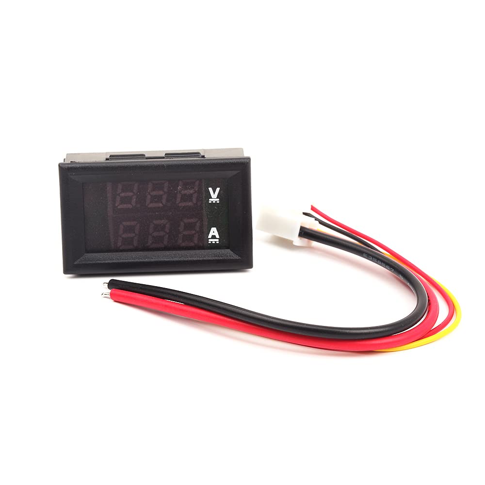 DSN-VC288 DC100V 10A LED Dual Digital Voltmeter Blue+Red: Amazon.com ...