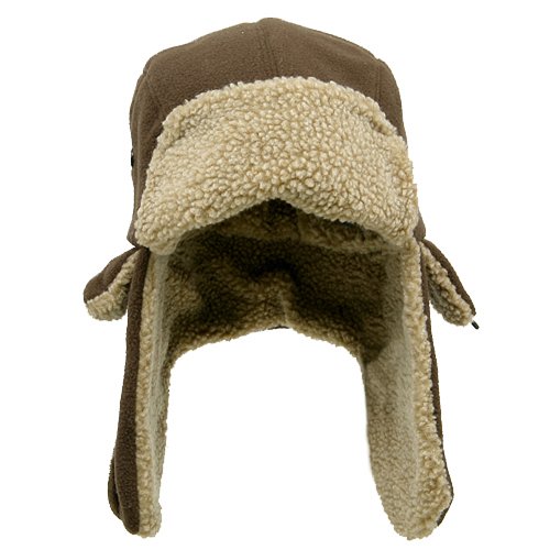 Artex Sherpa Lined Fleece Trooper Hat - Brown : Amazon.in: Fashion