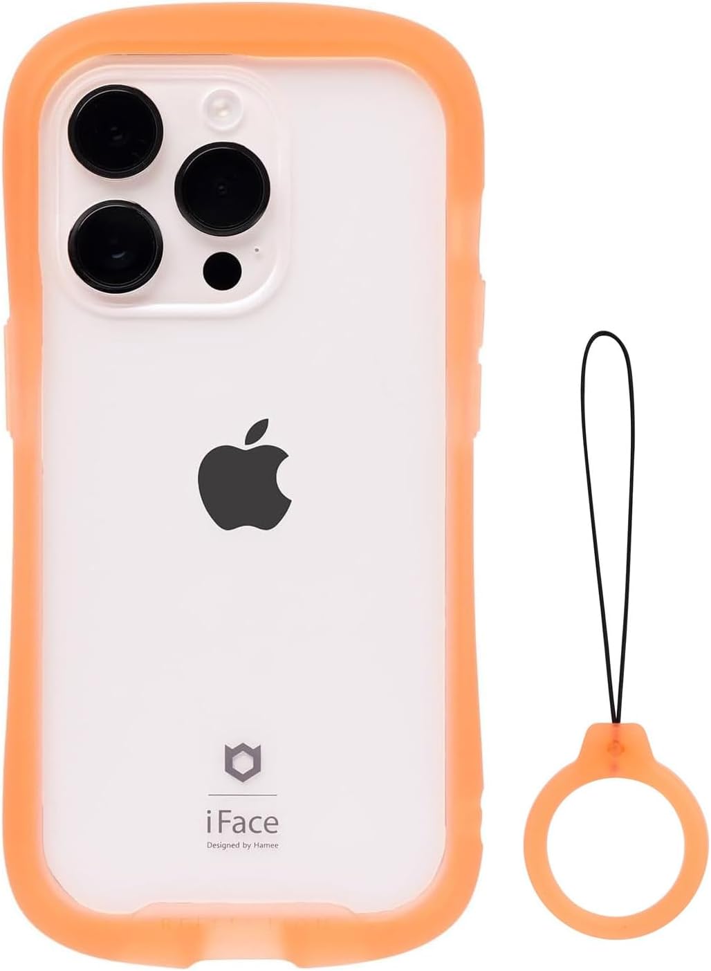 Amazon.co.jp: iFace Reflection Neo iPhone 15 Pro ケース 強化ガラス クリアケース ストラップ セット(クリアオレンジ)【アイフォン15プロ ...