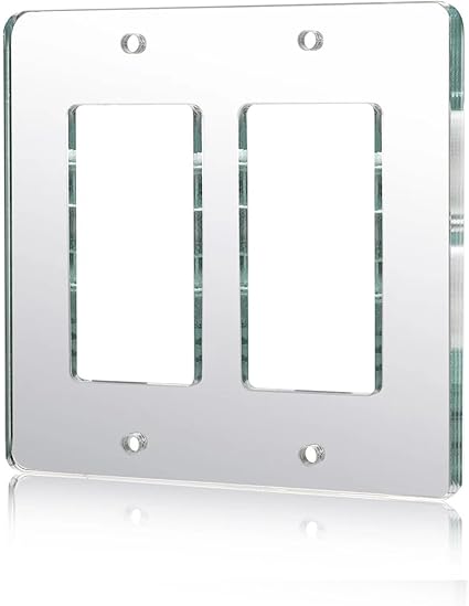 Mirror Light Switch Plates Double Rocker 4.72" X 4.72" Switch Light ...