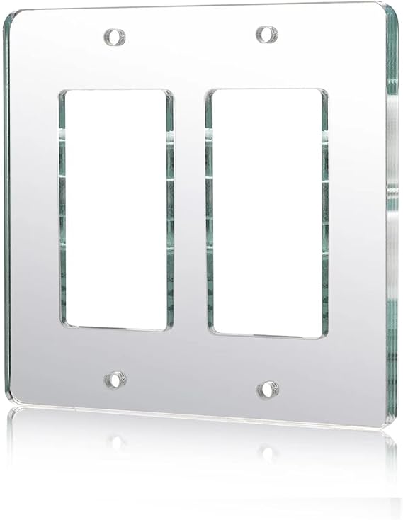 Mirror Light Switch Plates Double Rocker 4.72" X 4.72" Switch Light ...