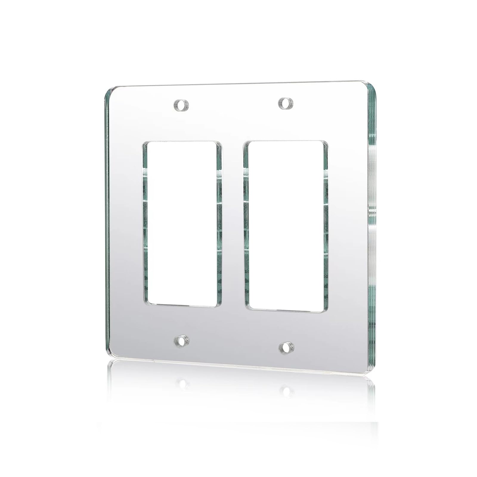 Mirror Light Switch Plates Double Rocker 4.72" X 4.72" Switch Light ...