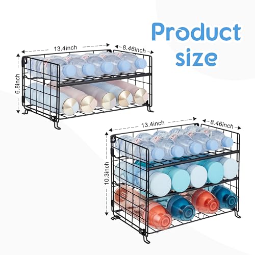 Snapklik.com : Adjustable Water Bottle Organizer,5-Tier Wall-Mounted ...