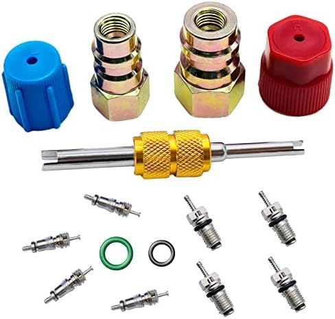 Amazon.com: R12 to R134A AC Retrofit Fitting Adapter Kit, R12 R22 to R134A High/Low Fitting Port ...