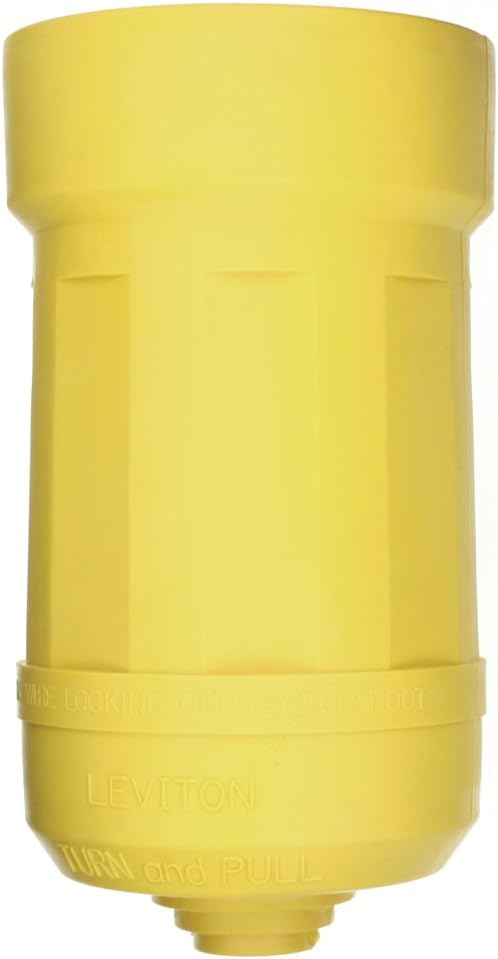 Leviton 6034-Y Boot For 4 and 5-wire, 20A and 30A Locking Connectors ...