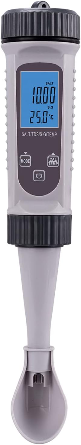 Digital Ph Meter, Weytoll 4in1 Digital Water Tester Salt S.G. Temp ...