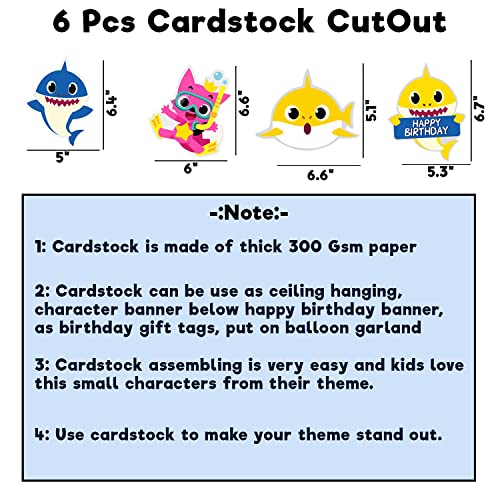 Party Propz Baby Shark Theme Birthday Decorations - 60Pcs Combo Set ...