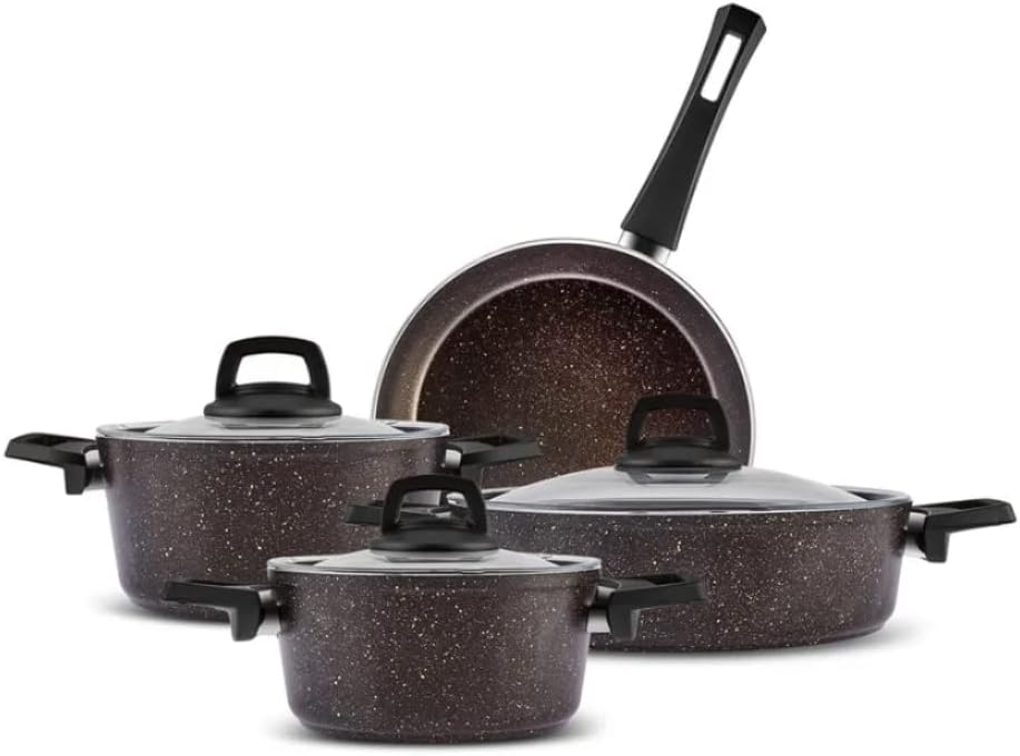 Amazon.com: Karaca BlackGold Non-Stick Pots and Pans Set, Bio Granite ...