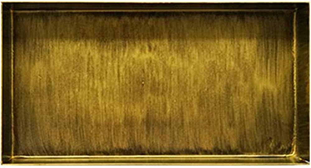 Amazon.com: WINGOFFLY Vintage Brass-Tone Metal Rectangle Serving Tray ...