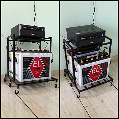2-Tier Ups Stand For Double Battery & Inverter For Home & Office ...