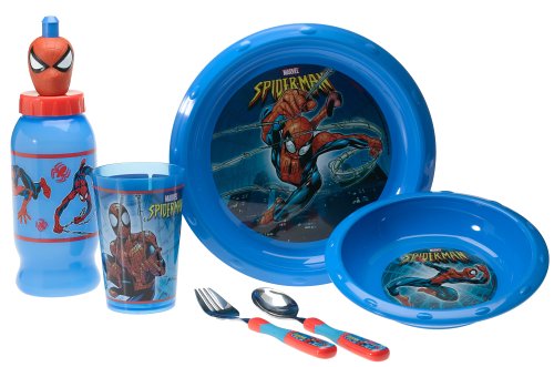 Zak Designs Spider Man Children's 7-Piece Dinnerware Set : Amazon.in ...