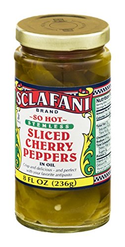 Amazon.com: Sclafani So Hot Stemless Sliced Cherry Peppers