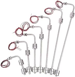 1Pcs 100-400mm Stainless Steel Right Angle Water Level Sensor Liquid Float Switch Tank Pool Flow ...